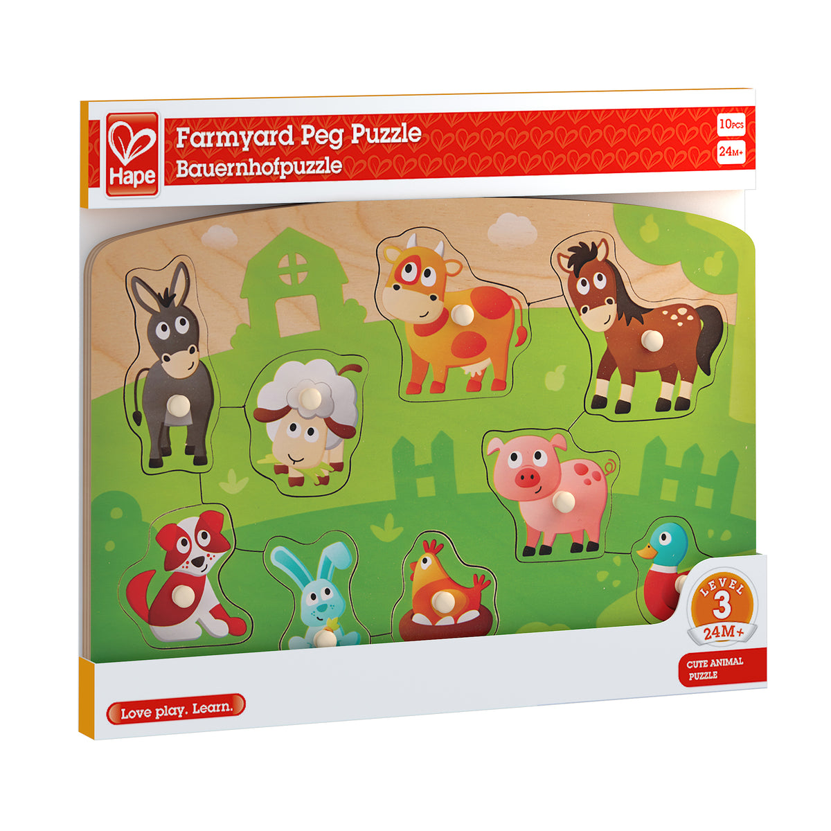 Farmyard Peg Puzzle – Santa's TOYS