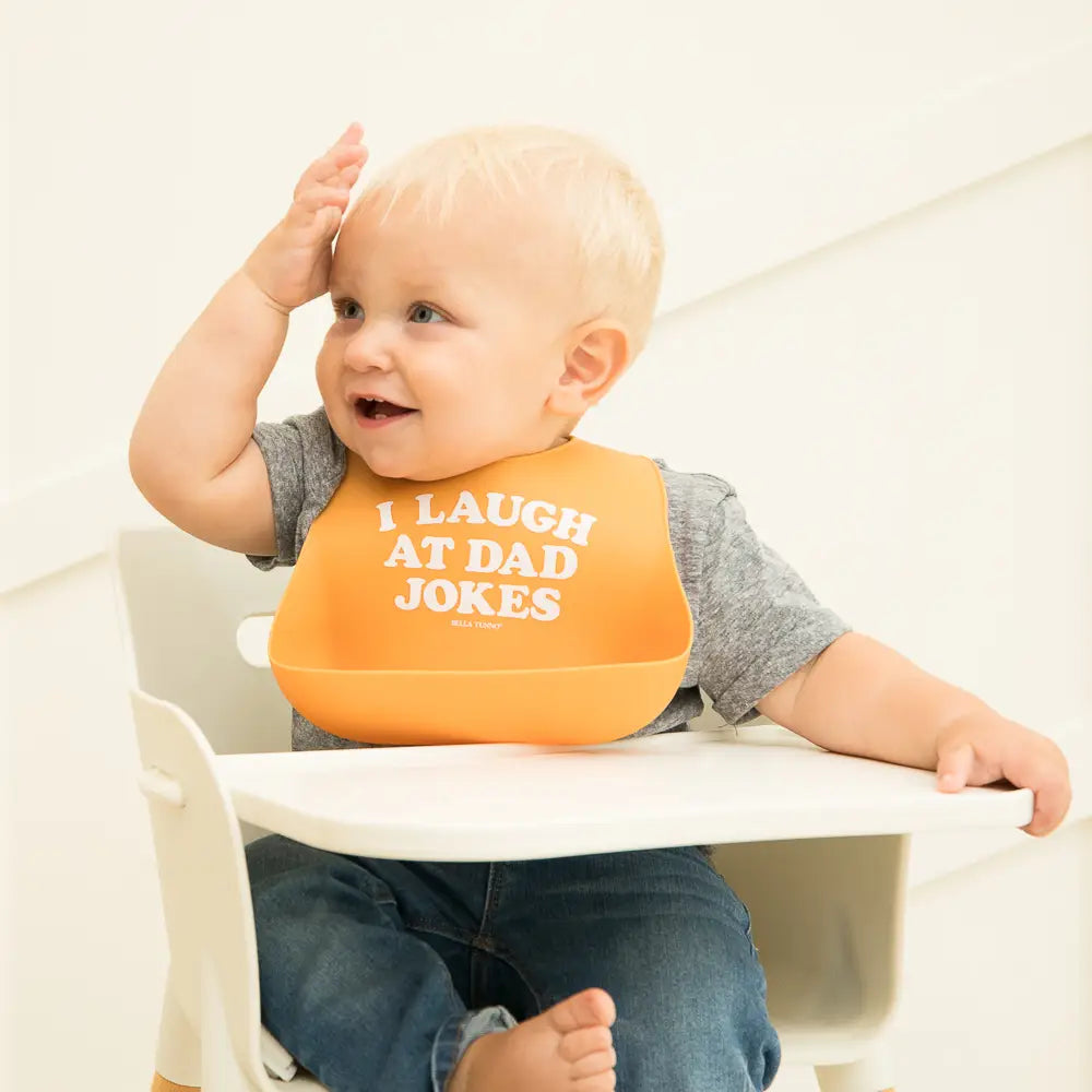 I Laugh at Dad Jokes Wonder Bib – Santa's TOYS